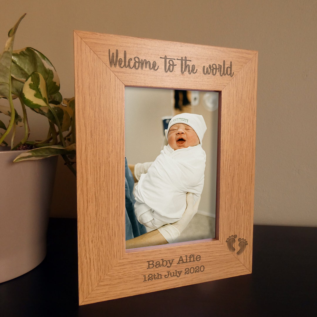 Personalised New Baby Photo Frame Baby Announcement Frame - Etsy