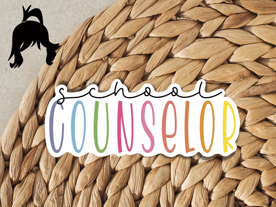 Rainbow School Counselor Sticker Teacher Guidance Educator Laptop ...