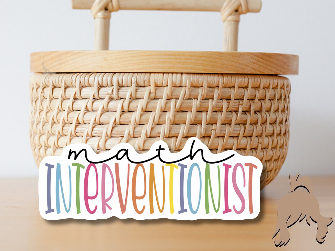 Math Interventionist Rainbow Sticker | Teacher Gift, Waterproof Vinyl ...