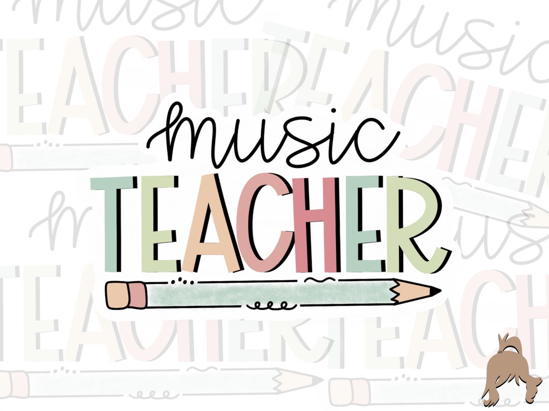 Music Teacher Sticker Teacher Sticker Educator Laptop - Etsy