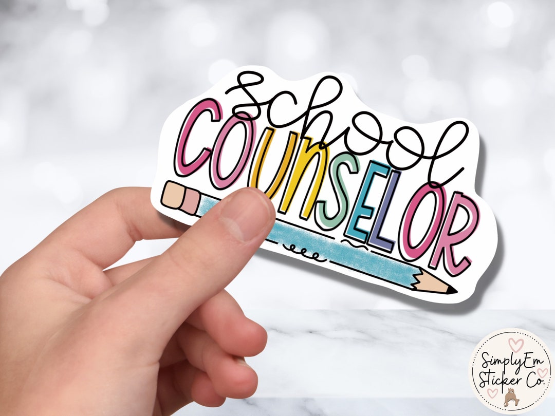 BRIGHT School Counselor Sticker Teacher Sticker Educator Laptop Sticker ...