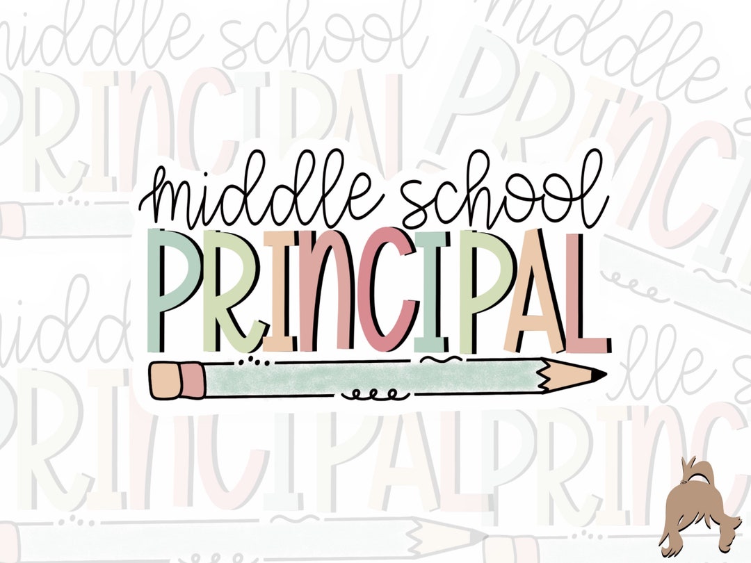 Middle School Principal Sticker Teacher Sticker Educator Laptop Sticker ...