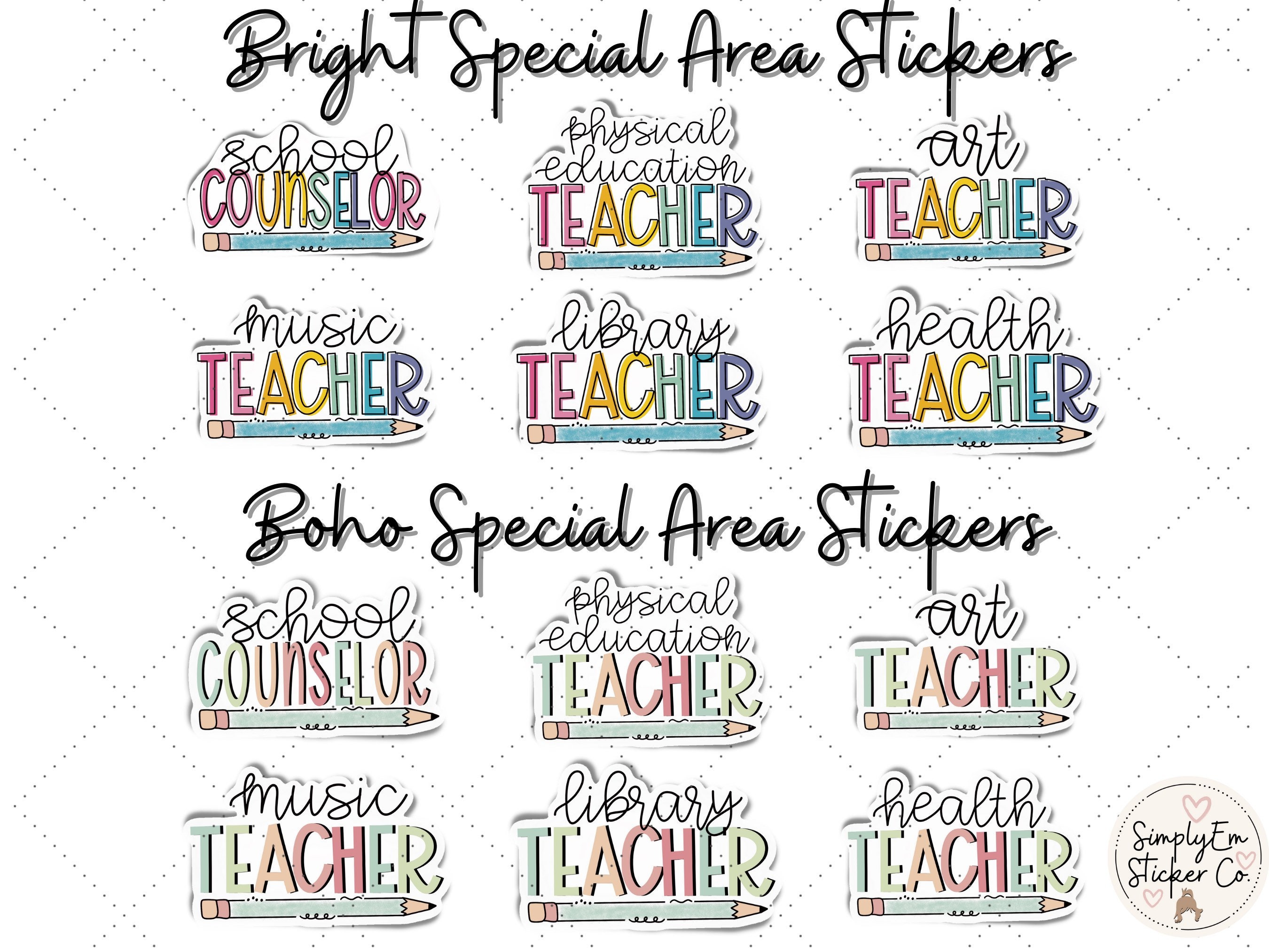 Bundle 3 Teacher Sticker Pack Elementary Teacher Teacher - Etsy