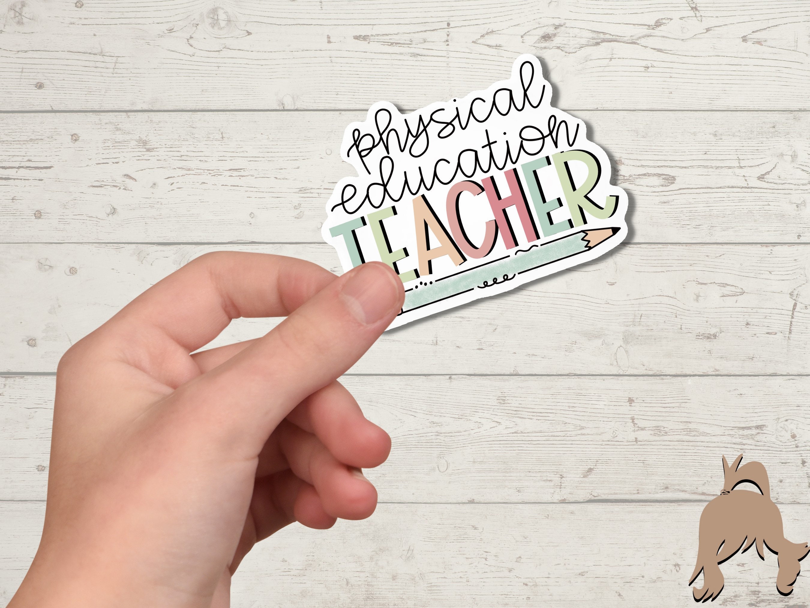 PE Teacher Sticker Physical Education Sticker Educator - Etsy