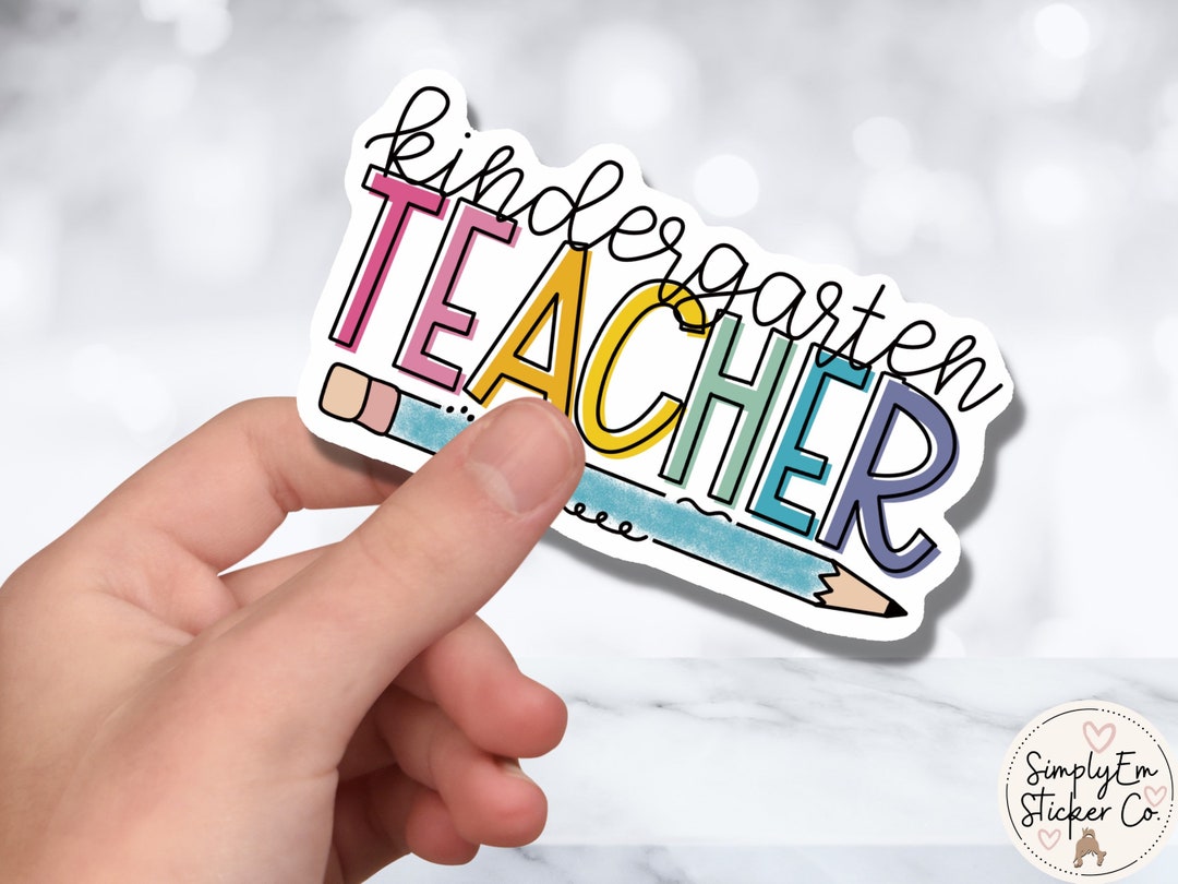 Kindergarten Teacher Sticker | Kinder Sticker | Educator | Laptop ...