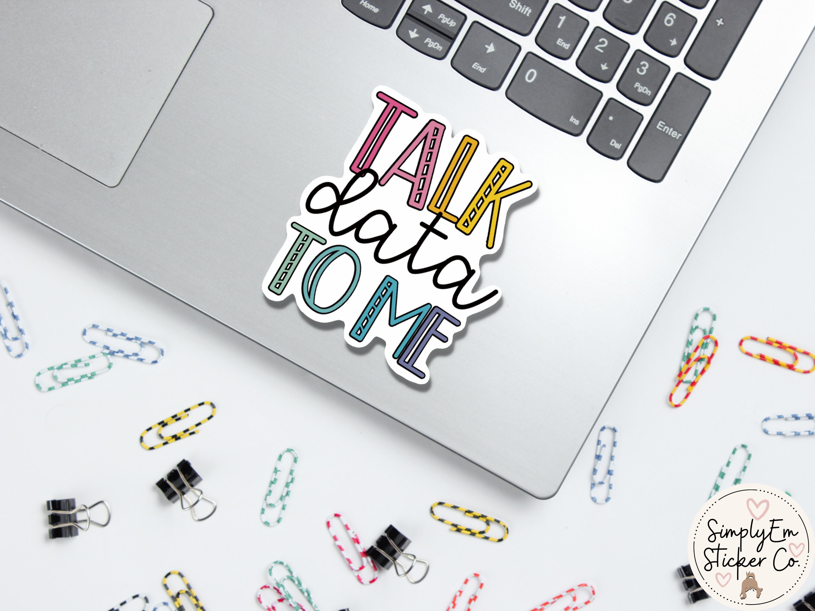 Talk Data Teacher Sticker Academic Coach Laptop Sticker Tumbler Sticker ...