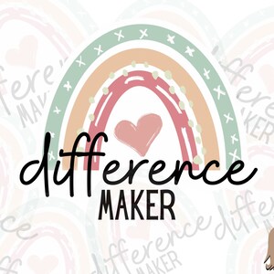 Difference Maker Sticker Teacher Sticker School Sticker | Etsy