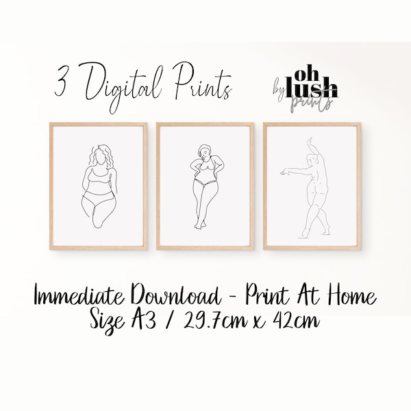 Curvy Woman Print - Etsy
