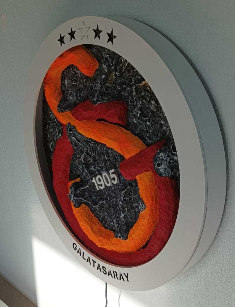 Galatasaray LED Illuminated Table, Wall Decor, Galatasaray Logo Design ...
