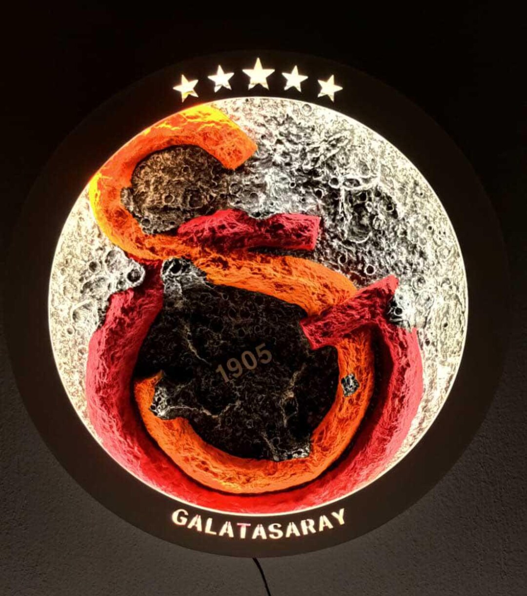Galatasaray LED Illuminated Table, Wall Decor, Galatasaray Logo Design ...