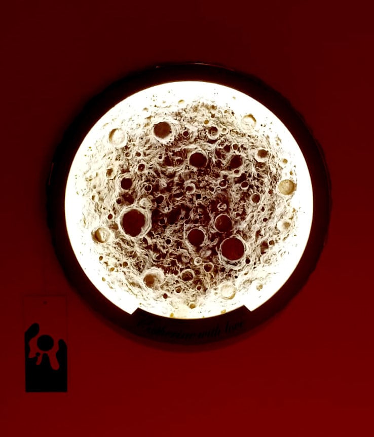 Moonlight LED Wall Painting, Personalized Gift,moon Wall Decor ...