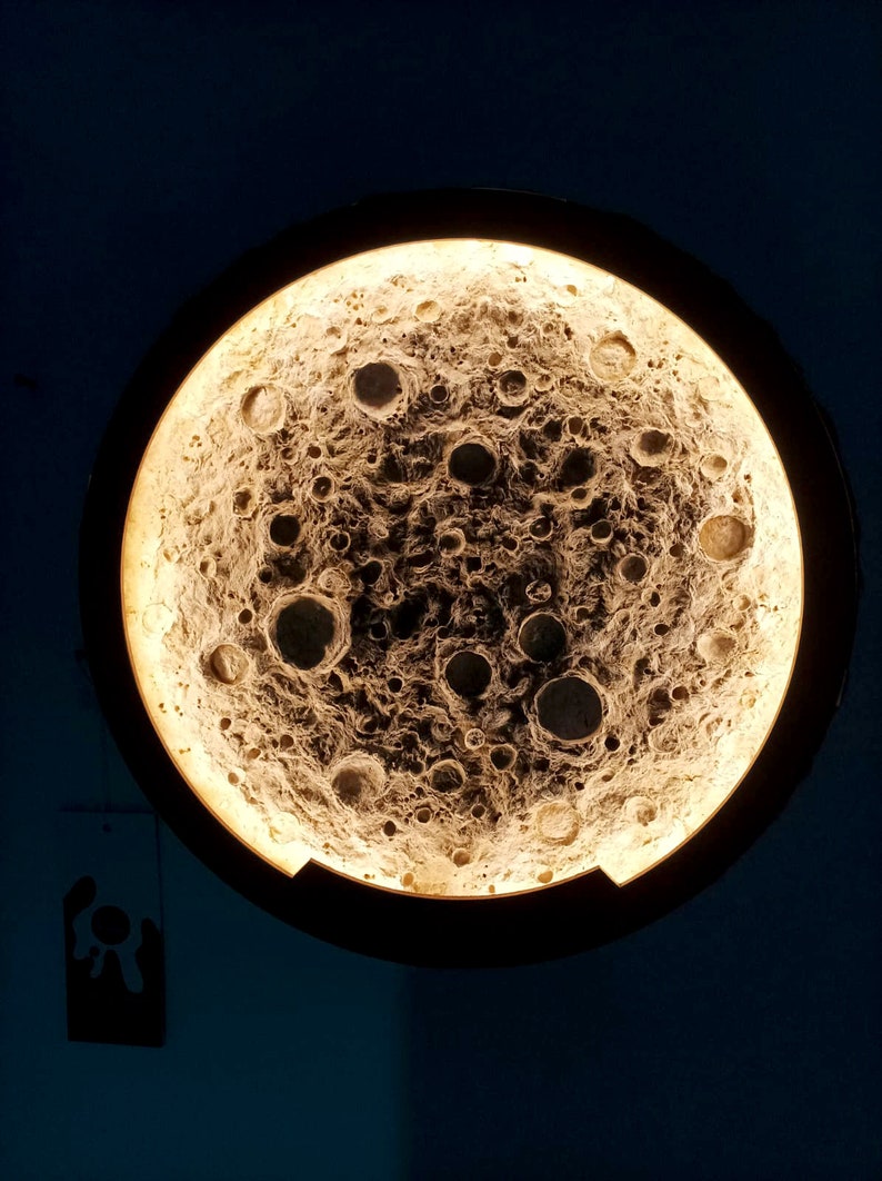 Moonlight LED Wall Painting, Personalized Gift,moon Wall Decor ...