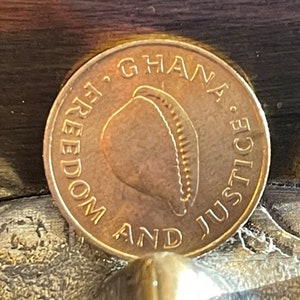 Cowry Shell Freedom & Justice Ghana Authentic Coin Money Cedi for ...