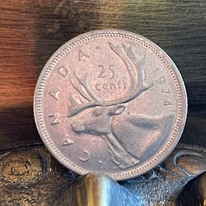 Caribou & Queen Elizabeth Canadian Authentic Coin Money for Jewelry and ...