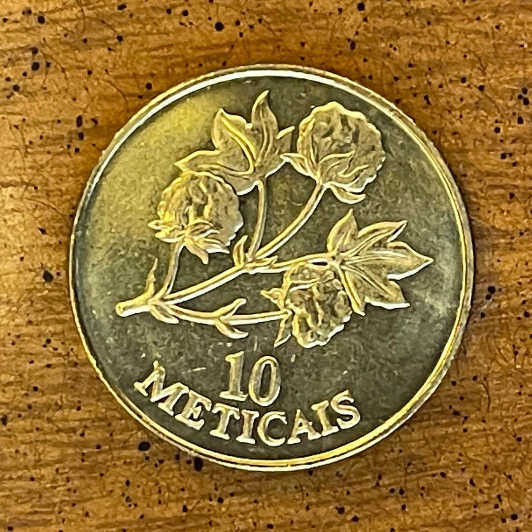 Cotton Plant & AK-47 10 Meticais Mozambique Authentic Coin Money for ...