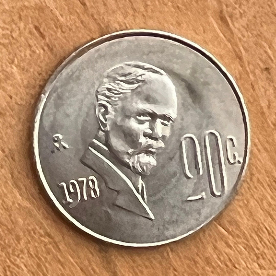 President Francisco Madero & Eagle With Snake 20 Centavos Mexico ...