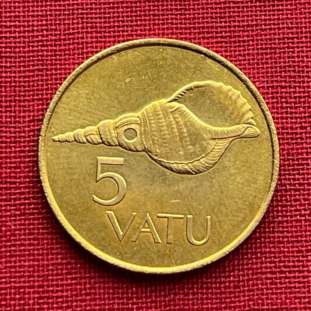 Triton Shell Trumpet (large) 5 Vatu Vanuatu Authentic Coin Money for ...