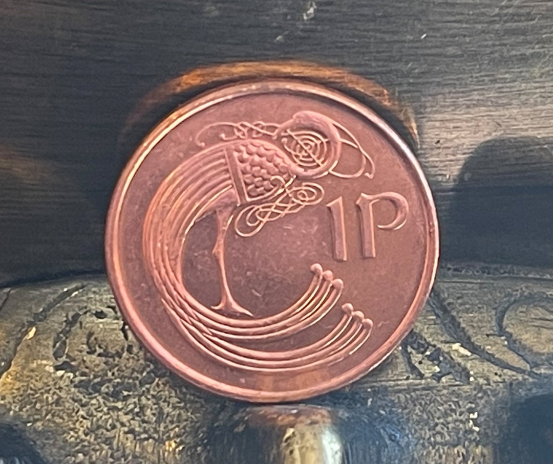 Book of Kells Bird & Harp Irish Penny Coin for Jewelry Craft - Etsy