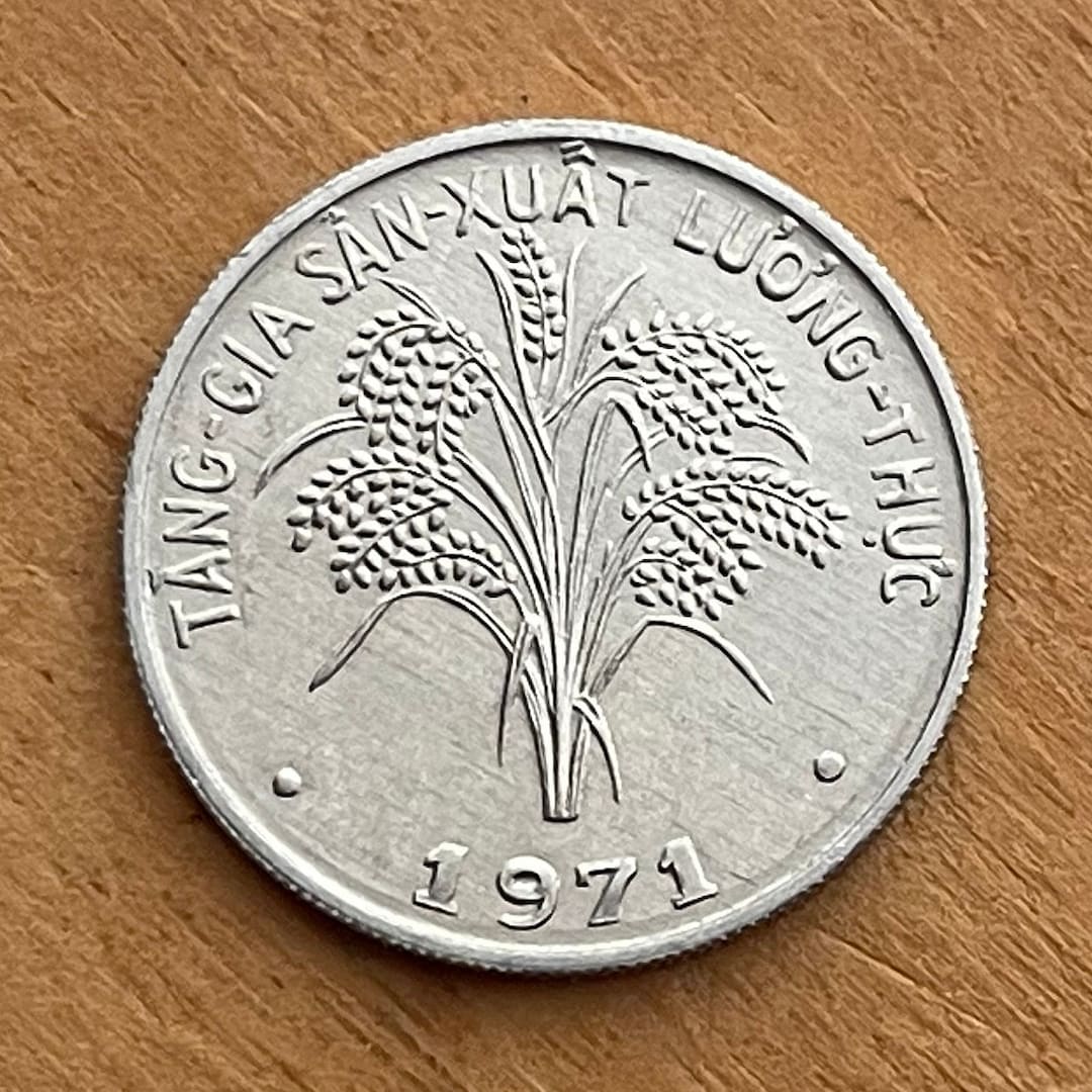 Rice Stalks 1 Dong Vietnam Authentic Coin Money for Jewelry and Craft ...