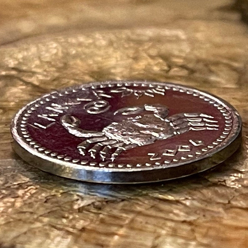 Cancer Crab Coin: Somaliland 10 Shillings, Zodiac Jewelry Craft - Etsy