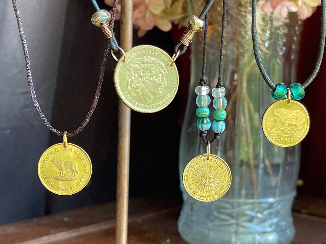 Custom Coin Pendant Necklace Made to Order or Kit, Choose Style, Any ...