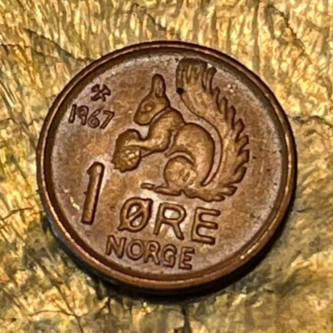 Red Squirrel 1 Ore Norway Authentic Coin Money for Jewelry and Craft ...