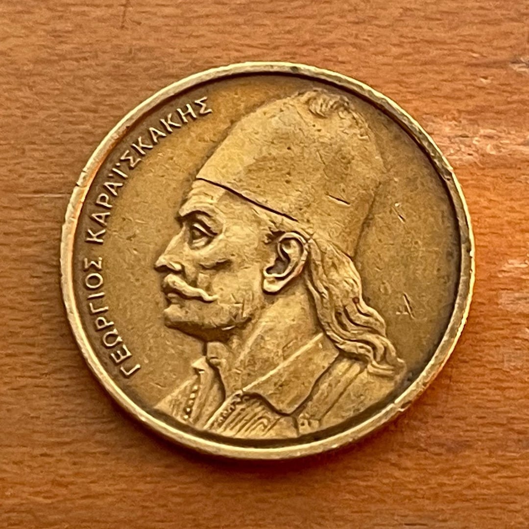 Georgios Karaiskakis Greek Coin: 2 Drachmes, Karyophile Muskets - Etsy