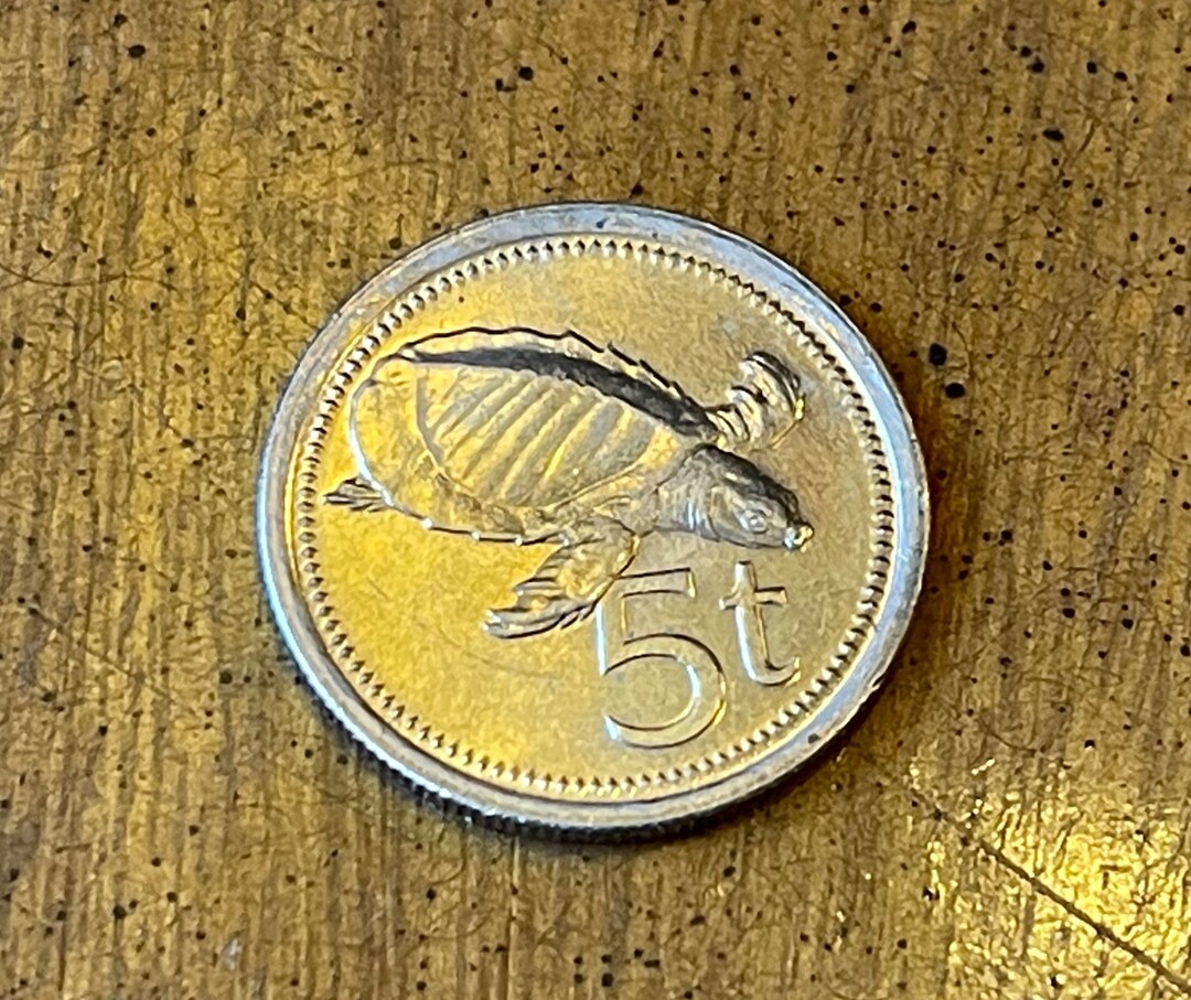 Pig-nosed Turtle & Paradise Bird Papua New Guinea Authentic Coin Money ...