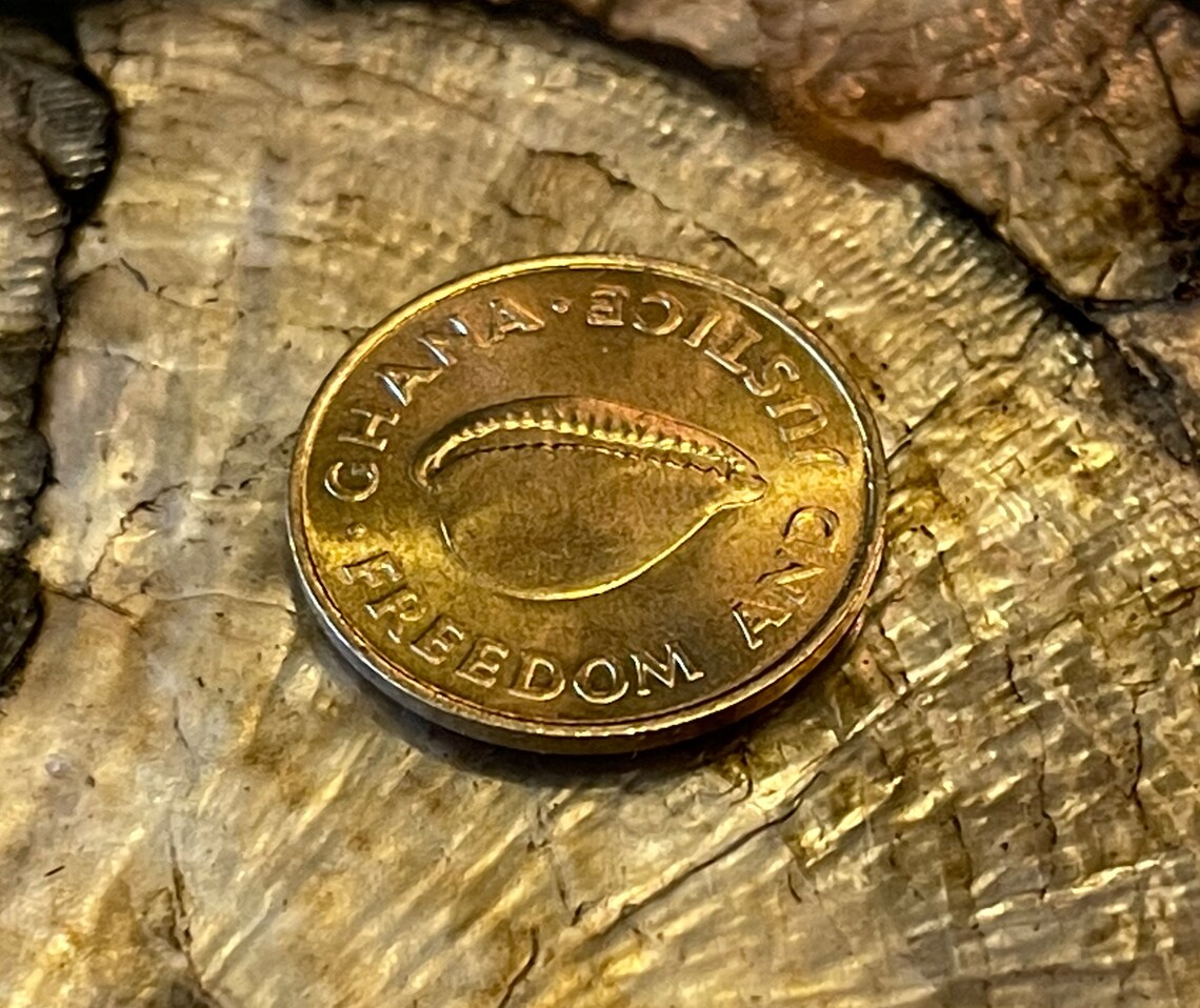 Cowry Shell Freedom & Justice Ghana Authentic Coin Money Cedi | Etsy