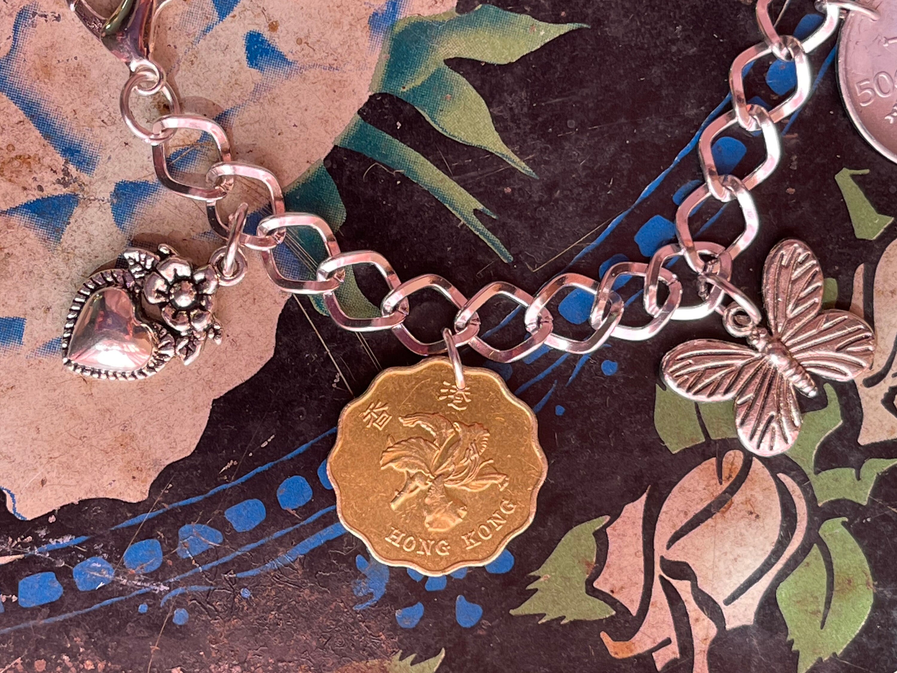 Butterfly charm 12x17 mm Antique Silver plated garden | Etsy