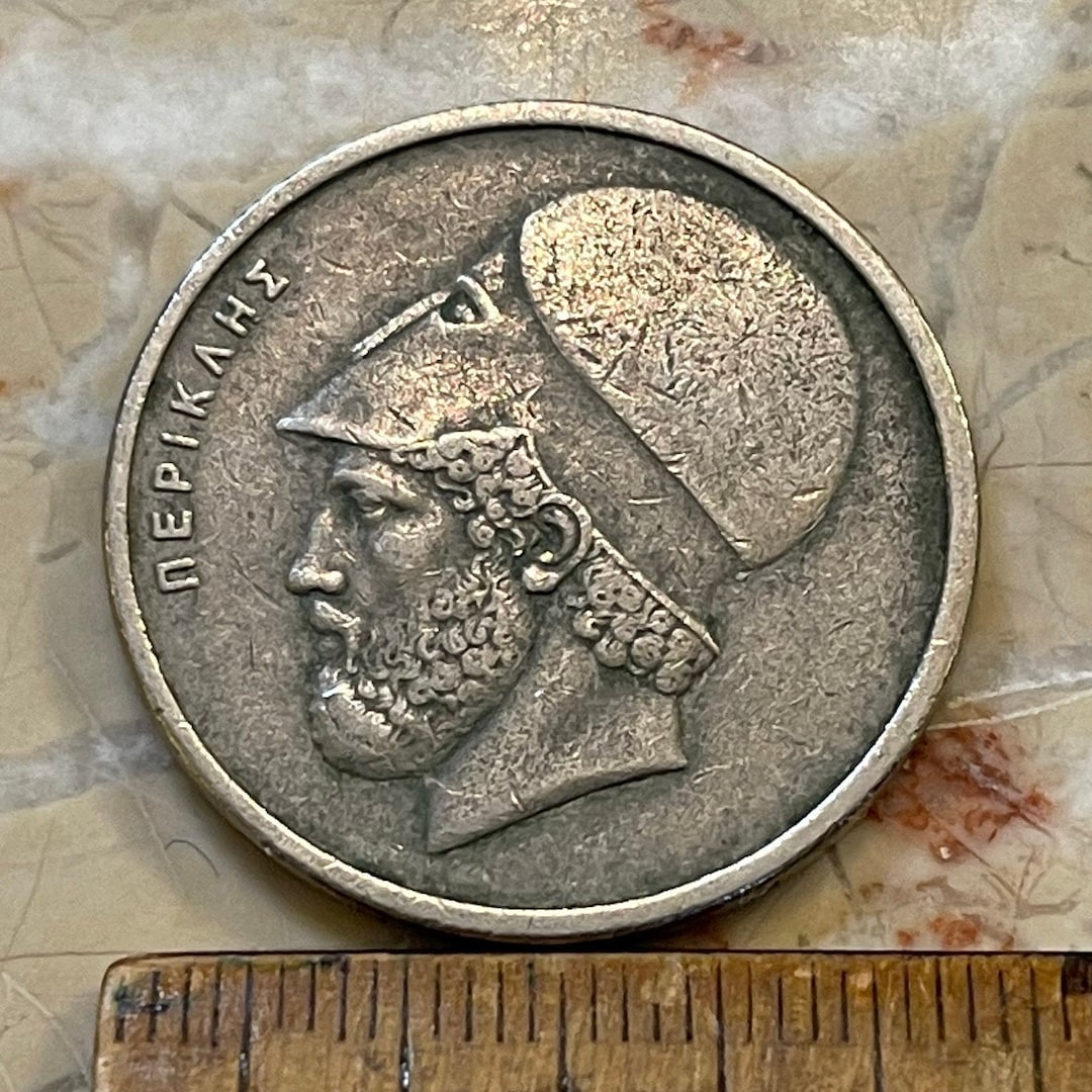 Pericles & Parthenon 20 Drachmai Greece Authentic Coin Money for ...