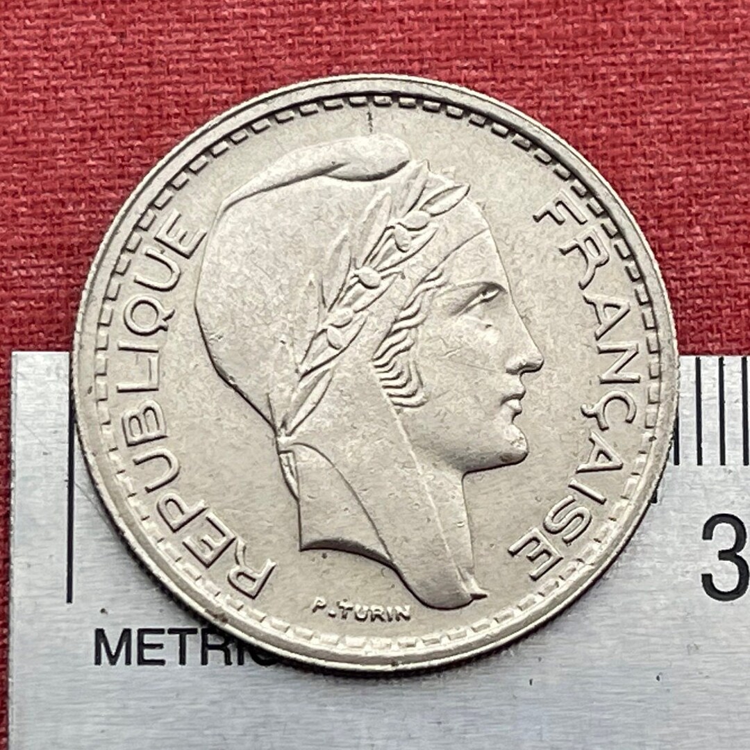 Art Deco Marianne 10 Francs Coin - France Turin Type - Etsy