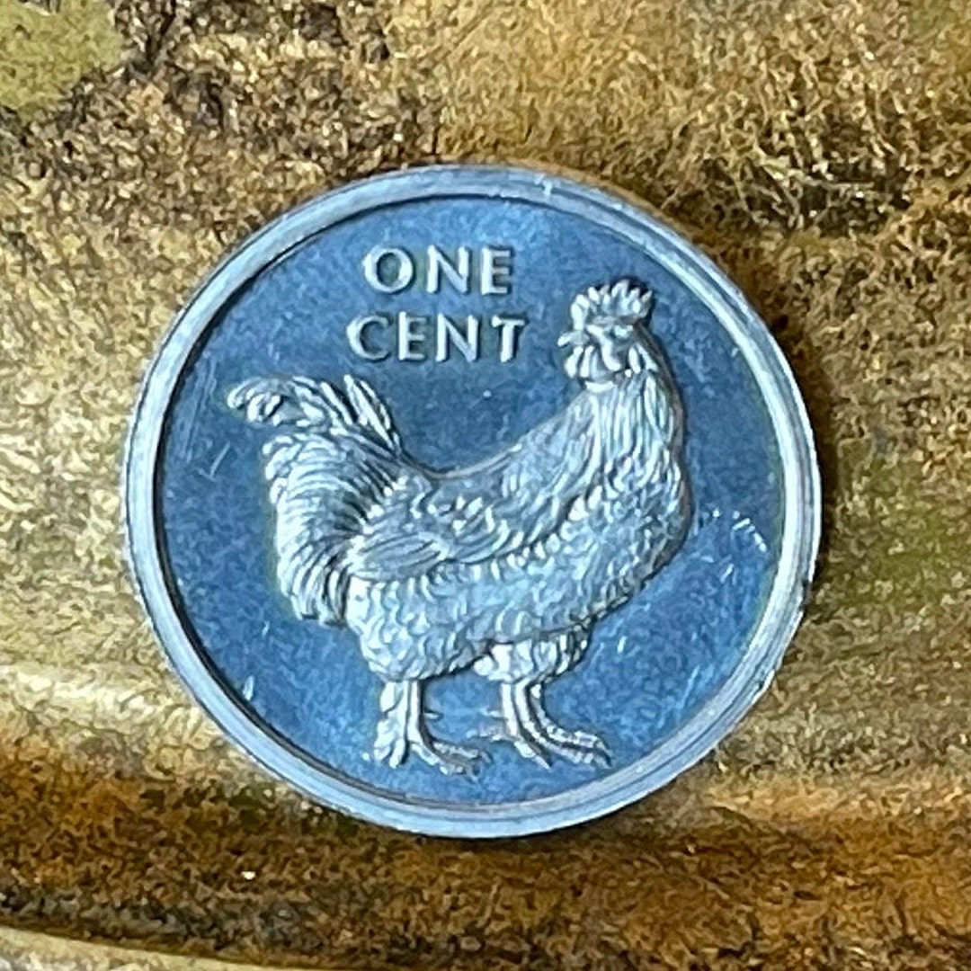 Wild Rooster 1 Cent Cook Islands Authentic Coin Money for Jewelry and ...
