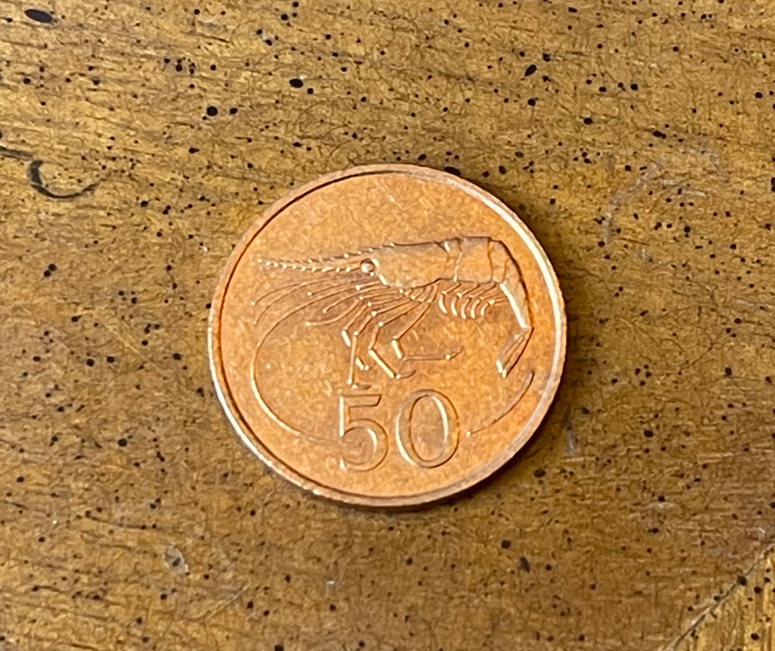 Dragon & Shrimp Icelandic Authentic Coin Money 50 Aurar for - Etsy