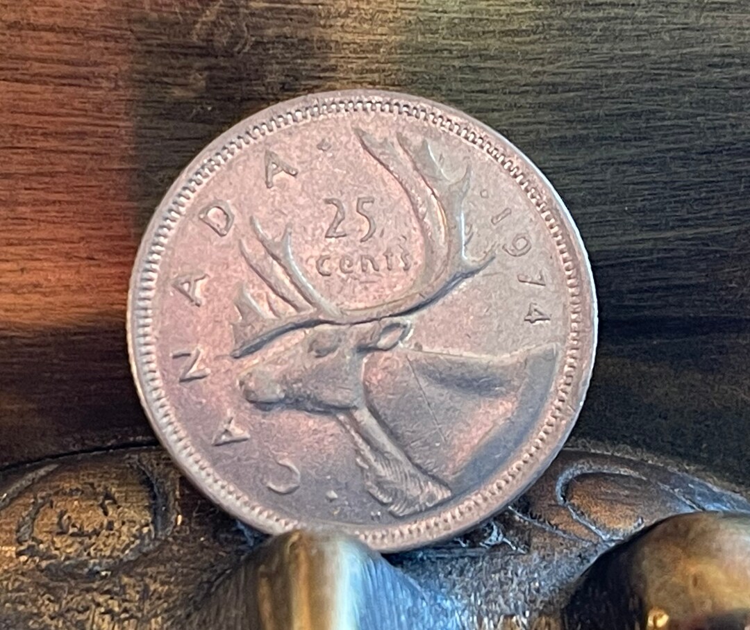 Caribou & Queen Elizabeth Canadian Authentic Coin Money for Jewelry and ...