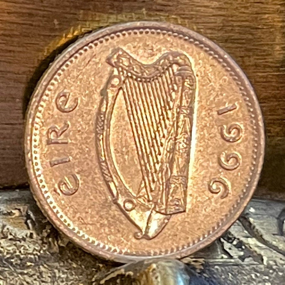Atlantic Salmon & Harp 10 Pence Ireland Authentic Coin Money for ...