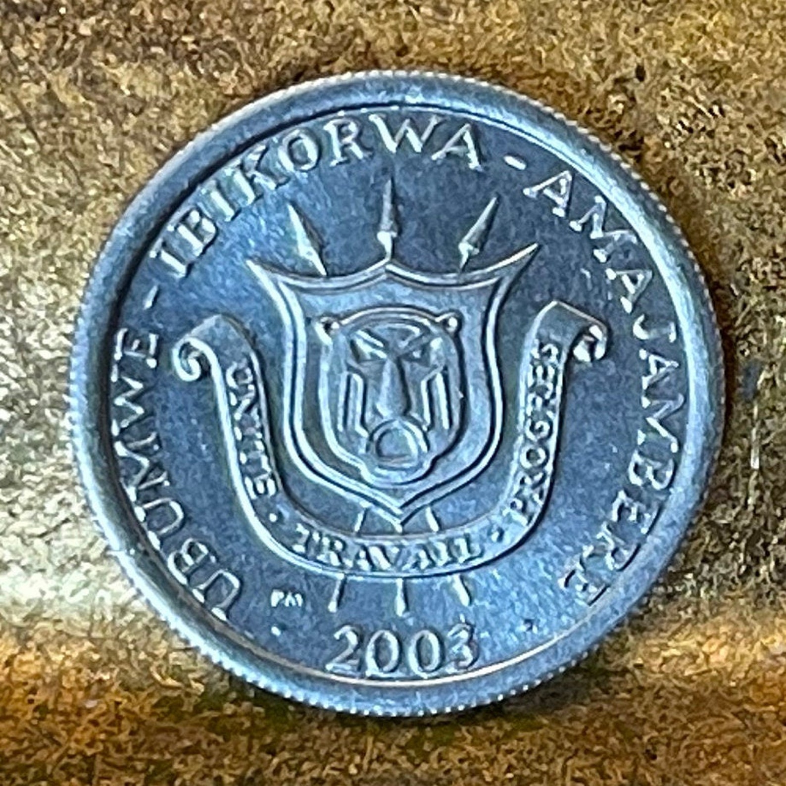 Roaring Lion & Spears 1 Franc Burundi Authentic Coin Money for | Etsy