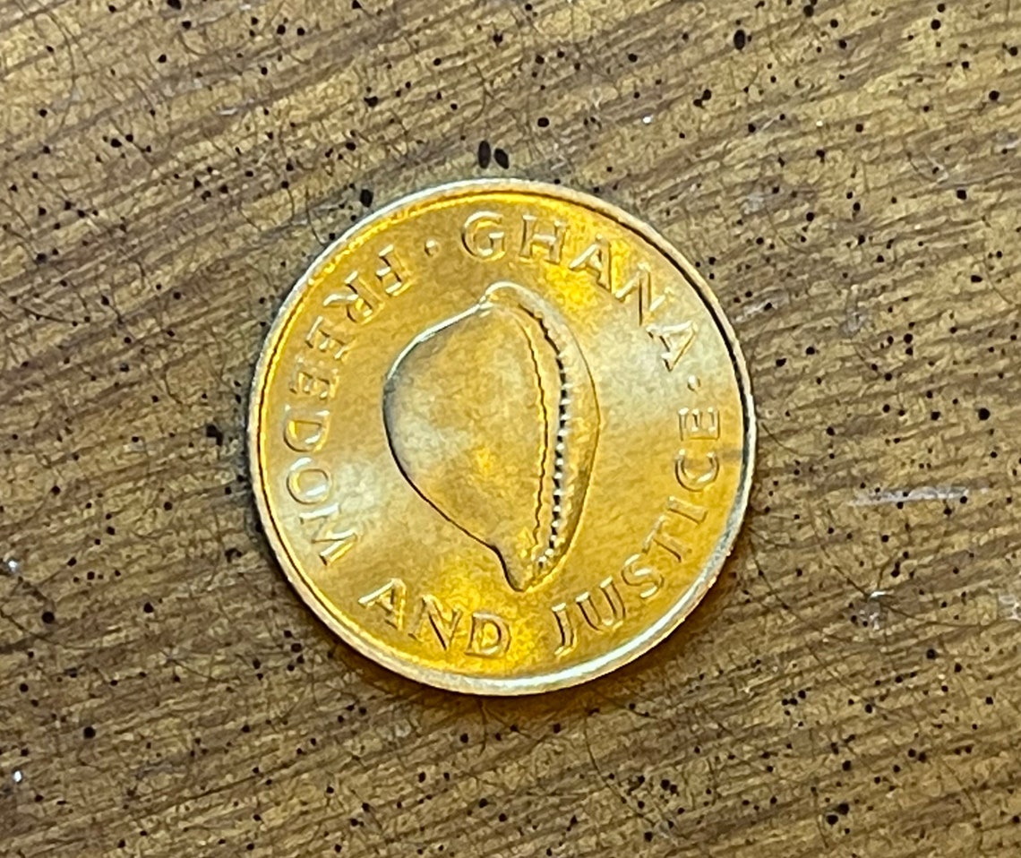 Cowry Shell Freedom & Justice Ghana Authentic Coin Money Cedi | Etsy