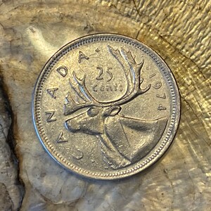 Caribou & Queen Elizabeth Canadian Authentic Coin Money for Jewelry and ...