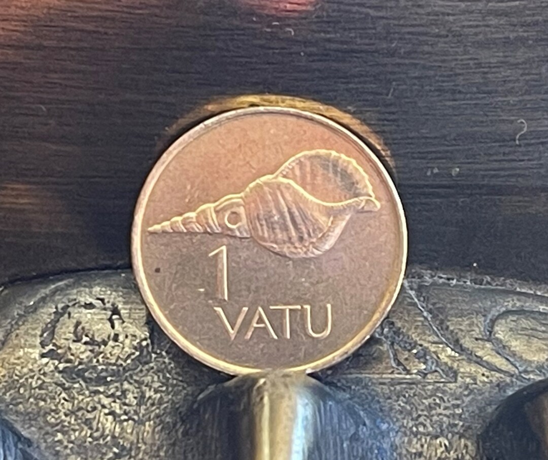 Triton Shell Trumpet 1 Vatu Vanuatu Authentic Coin Money for Jewelry ...