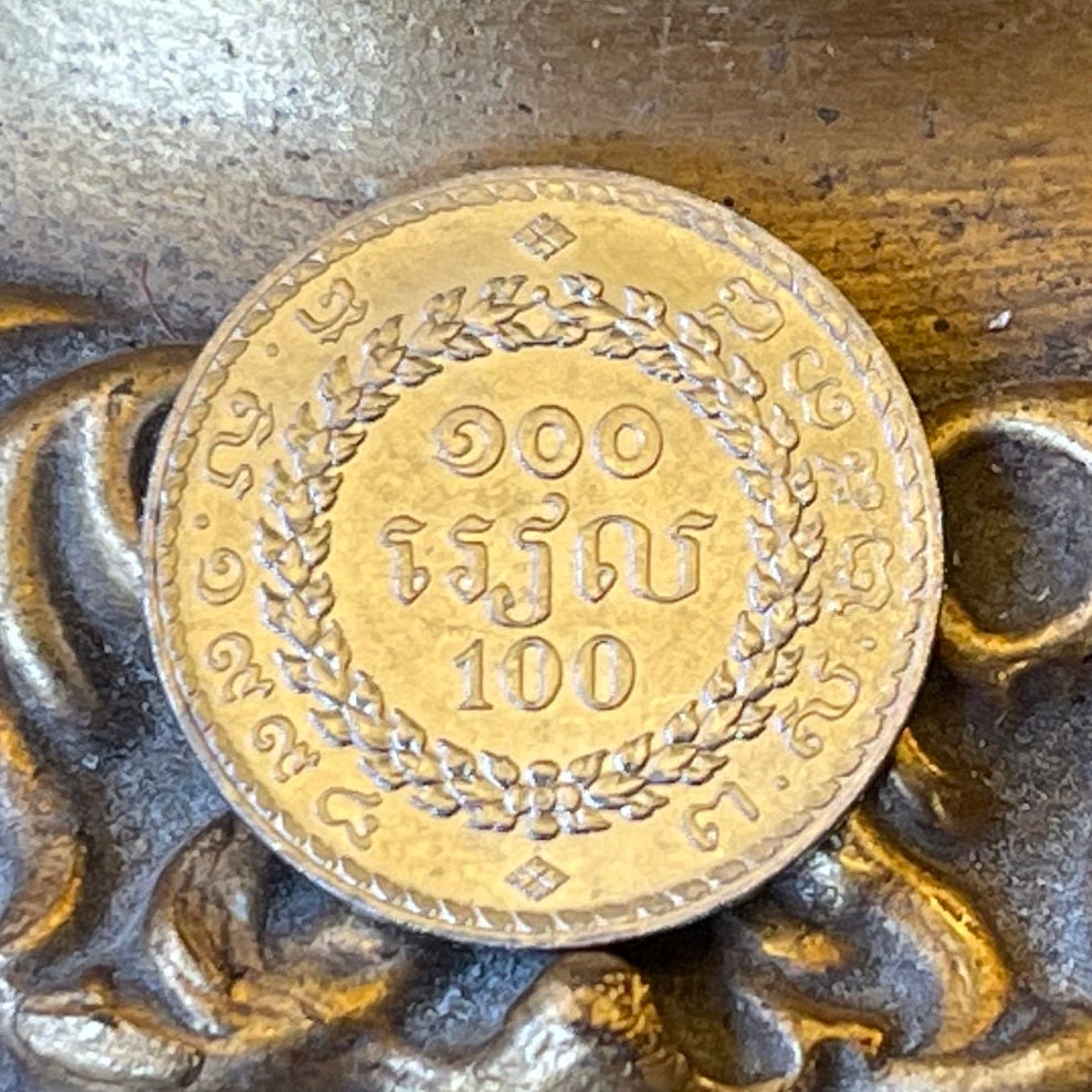 Angkor Wat Coin: 100 Riels Cambodia, Authentic Steel Money (1994) - Etsy