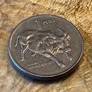 Revolutionary Novelist Jose Rizal & Dwarf Buffalo Philippines 1 Piso ...