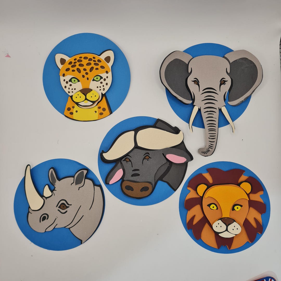 African Animals 3D Paper Craft Svg - Etsy