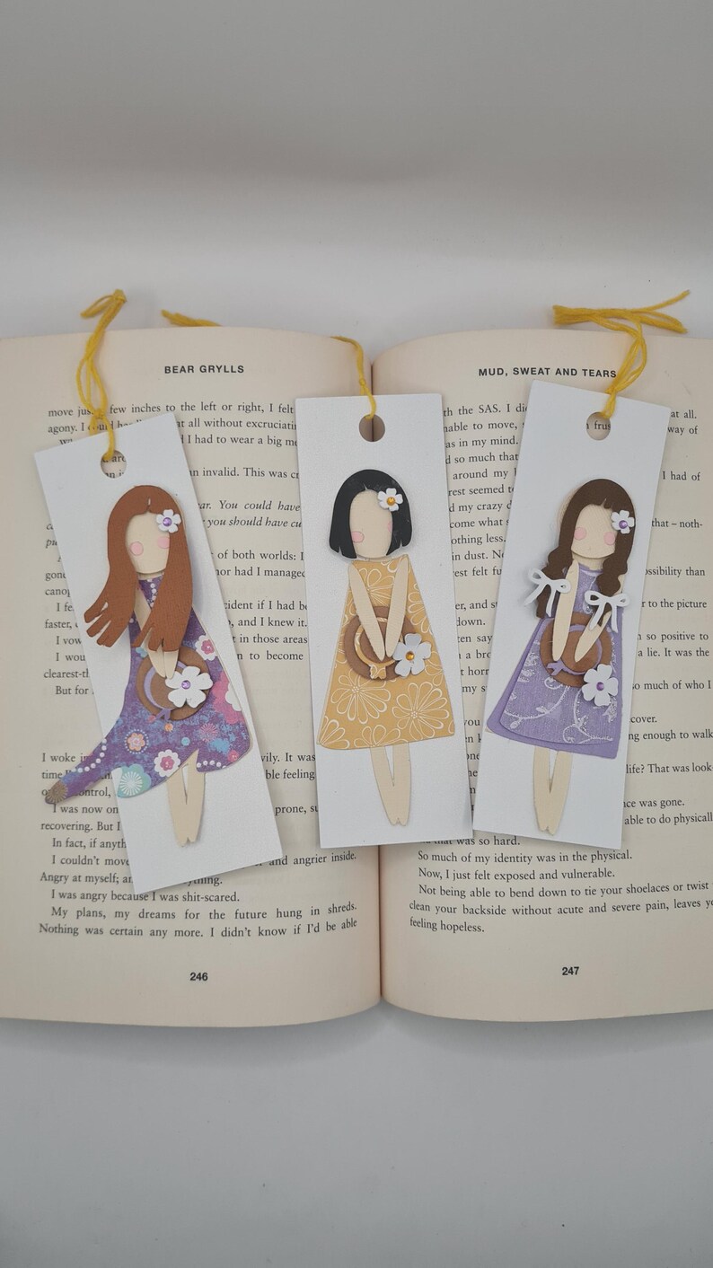 Girls With Hat Bookmarks SVG - Etsy