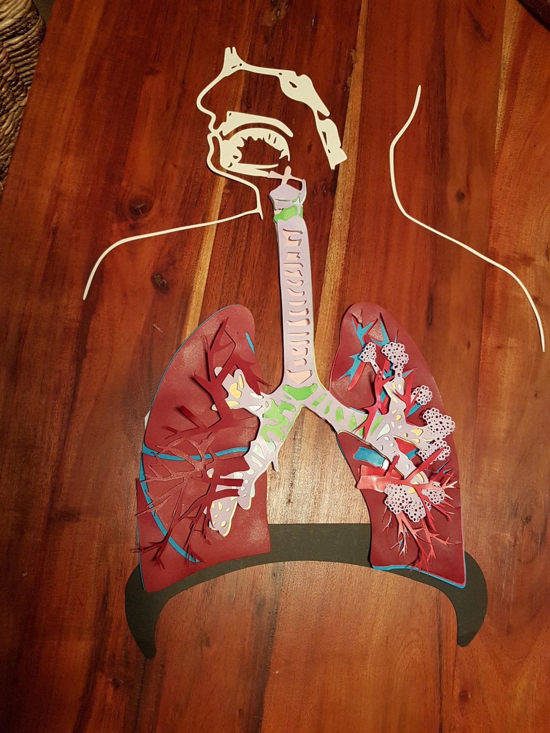 Human Anatomy Model -respiratory System Svg Files for 3D Cardstock ...