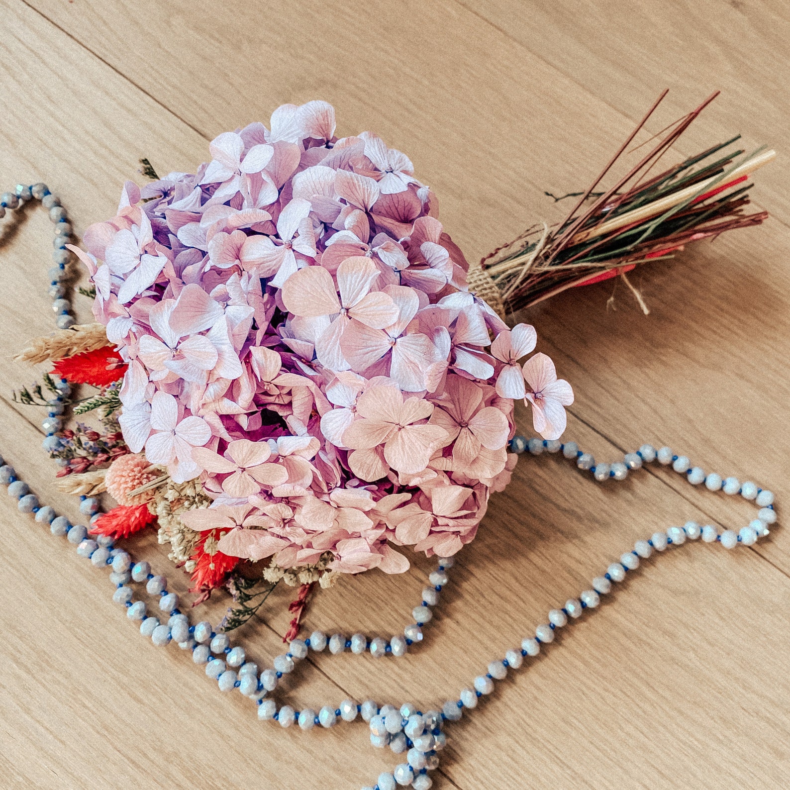 Preserved Hydrangea Dried Flowers Arrangement Fleur Seche | Etsy