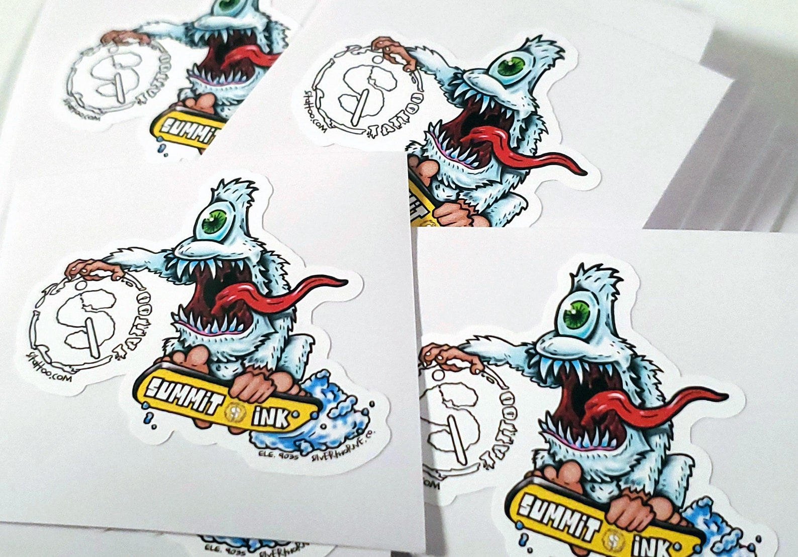 Yeti Sticker 4 Die Cut Water Proof Snowboarding Monster Decal Summit ...