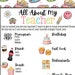 All About My Teacher Back to School Sheet 6 Different Design Options ...