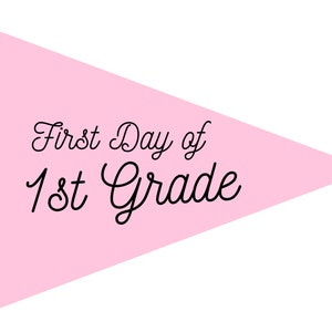First Day Pennant Banner Printable Editable Back to School First Day of ...