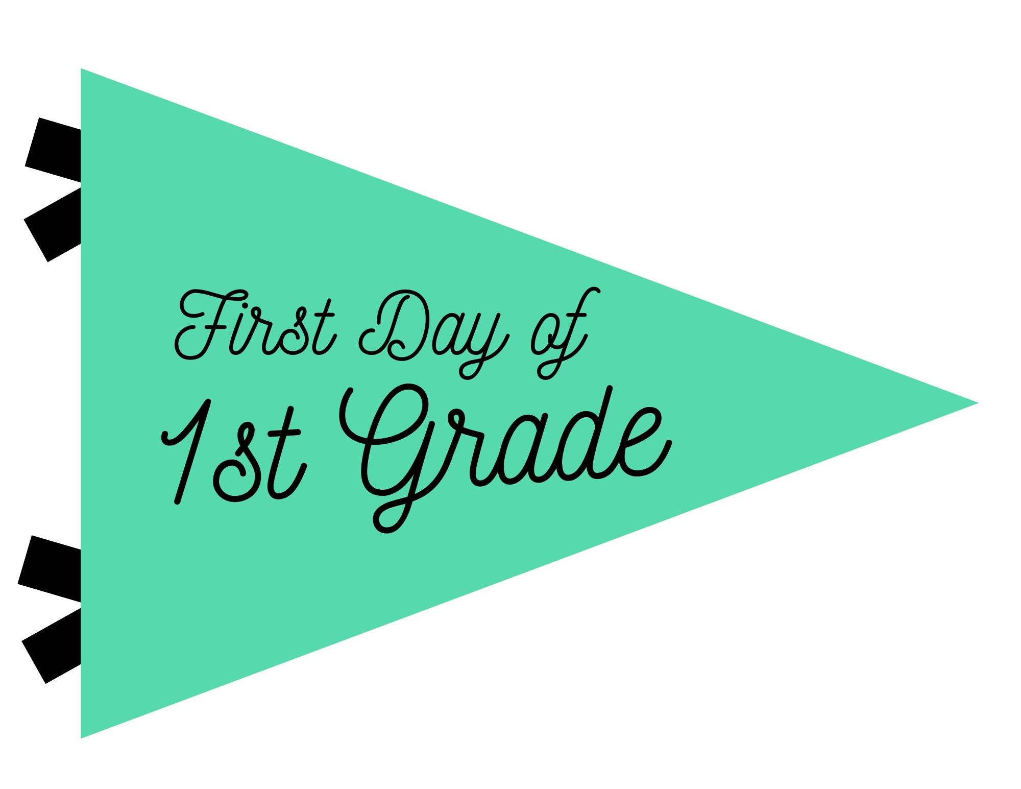 First Day Pennant Banner Printable Editable Back to School First Day of ...